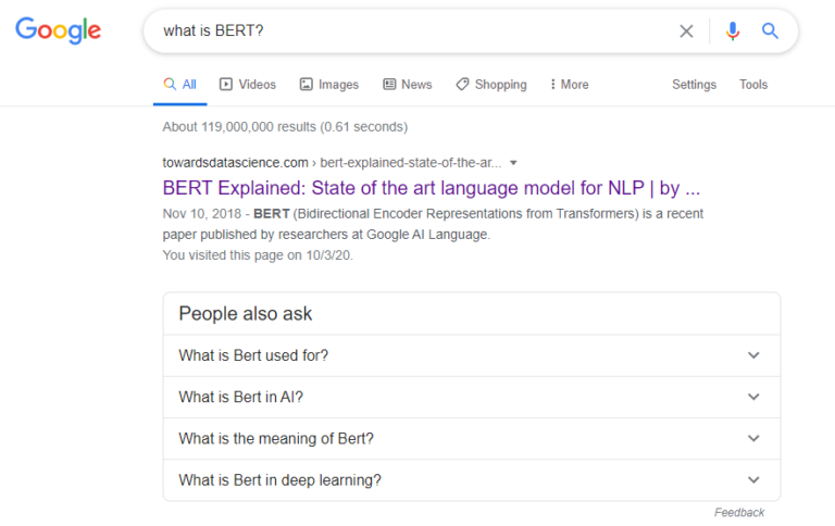 NLP techniques in Google Search. The Bert Algorithm GainChanger